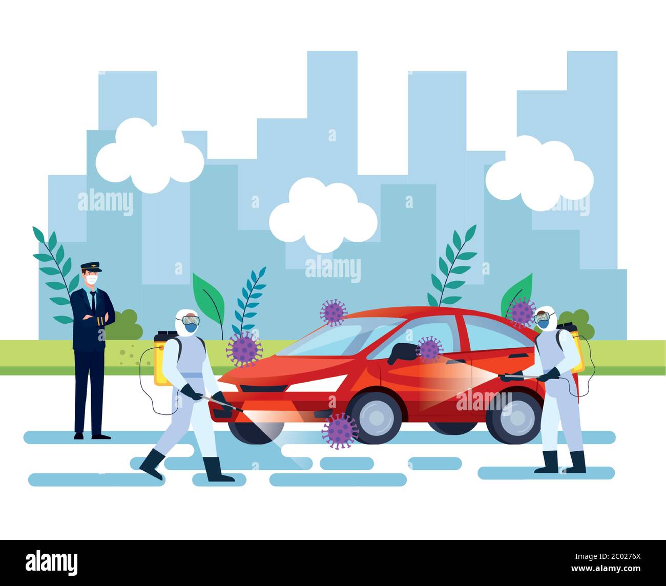 car disinfection service, prevention coronavirus covid 19, clean ...