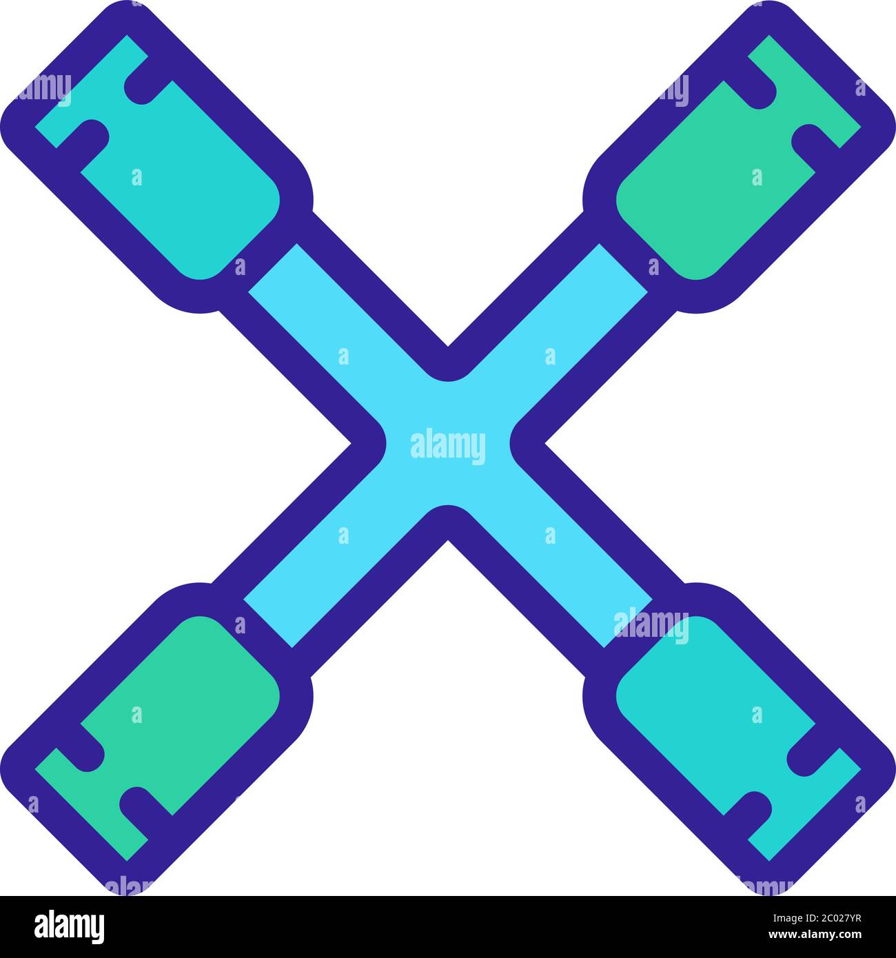 car wrench tool icon vector outline illustration Stock Vector Image ...