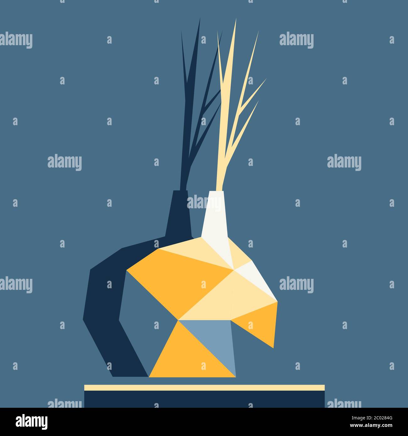Flowers in vase. Flat style vector illustration Stock Vector Image ...