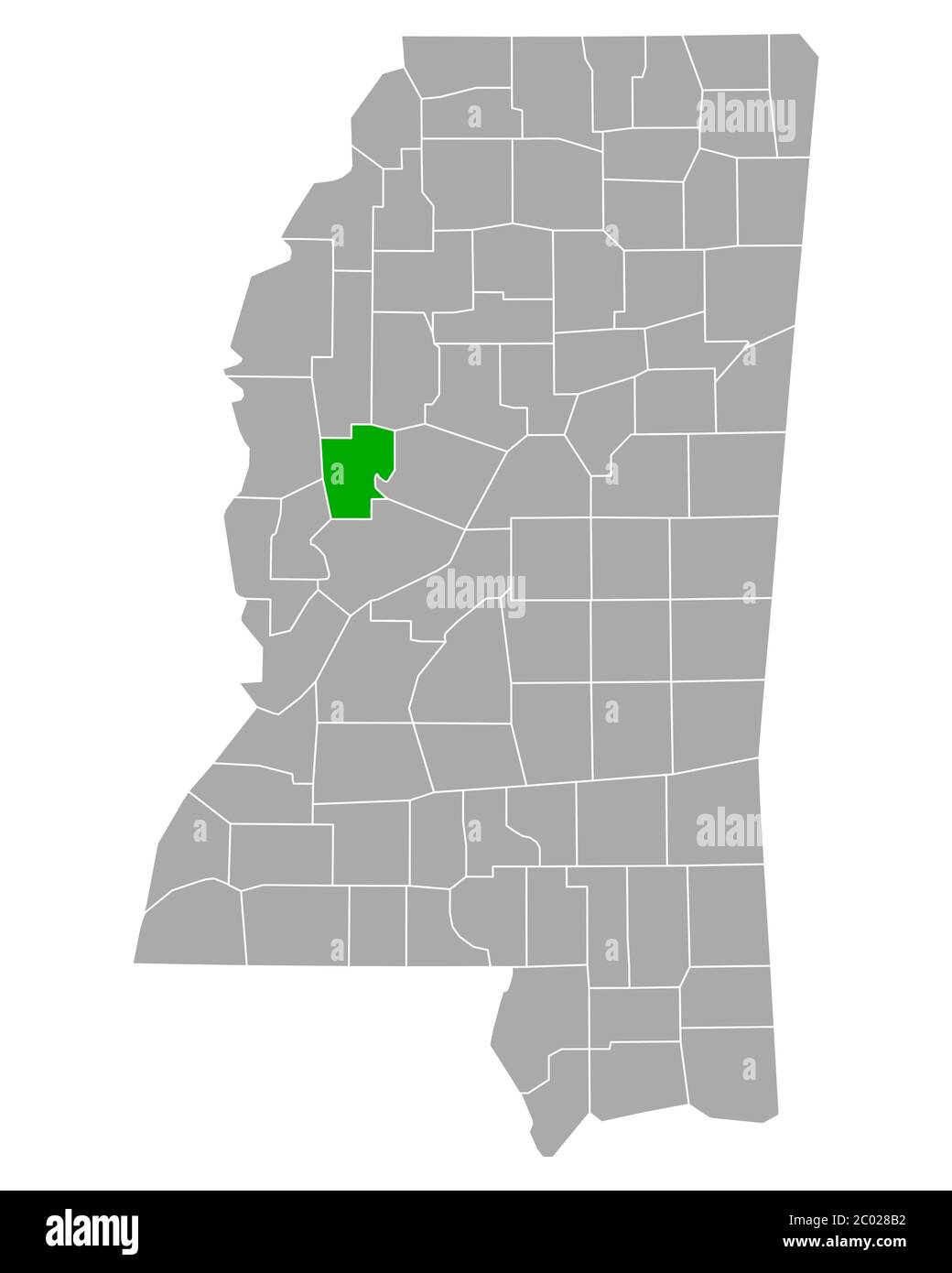 Map of Humphreys in Mississippi Stock Photo - Alamy