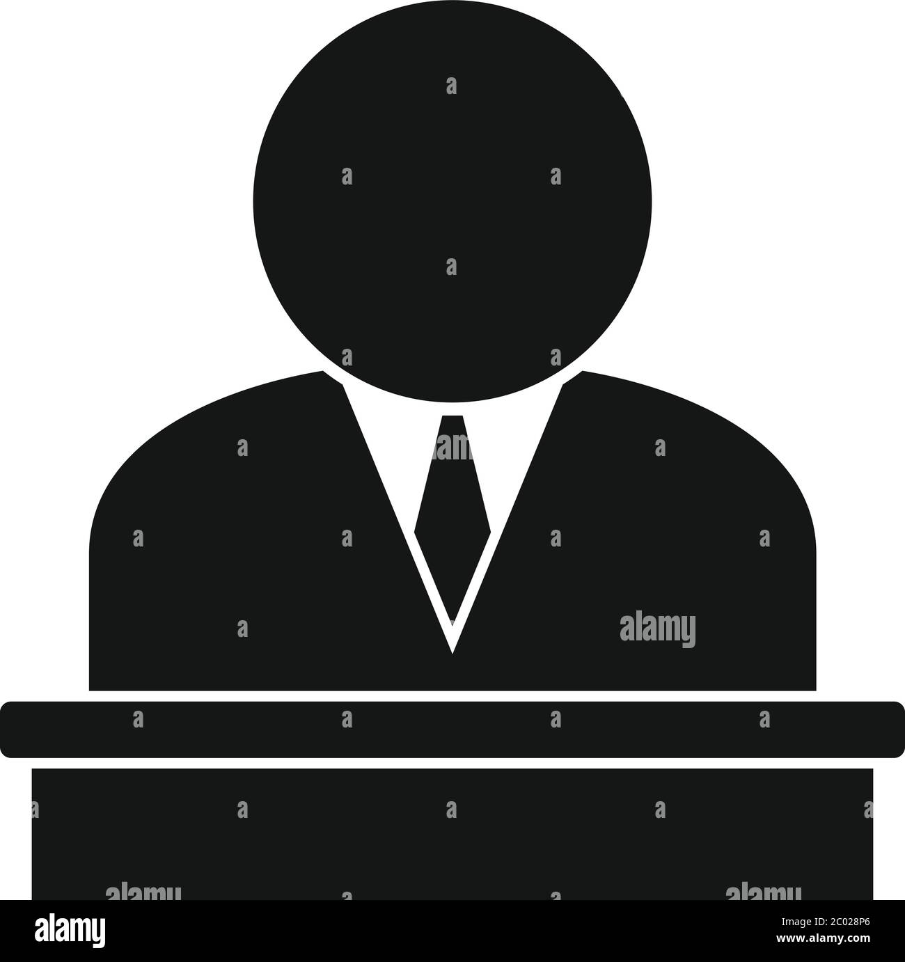 Bank worker icon. Simple illustration of bank worker vector icon for ...