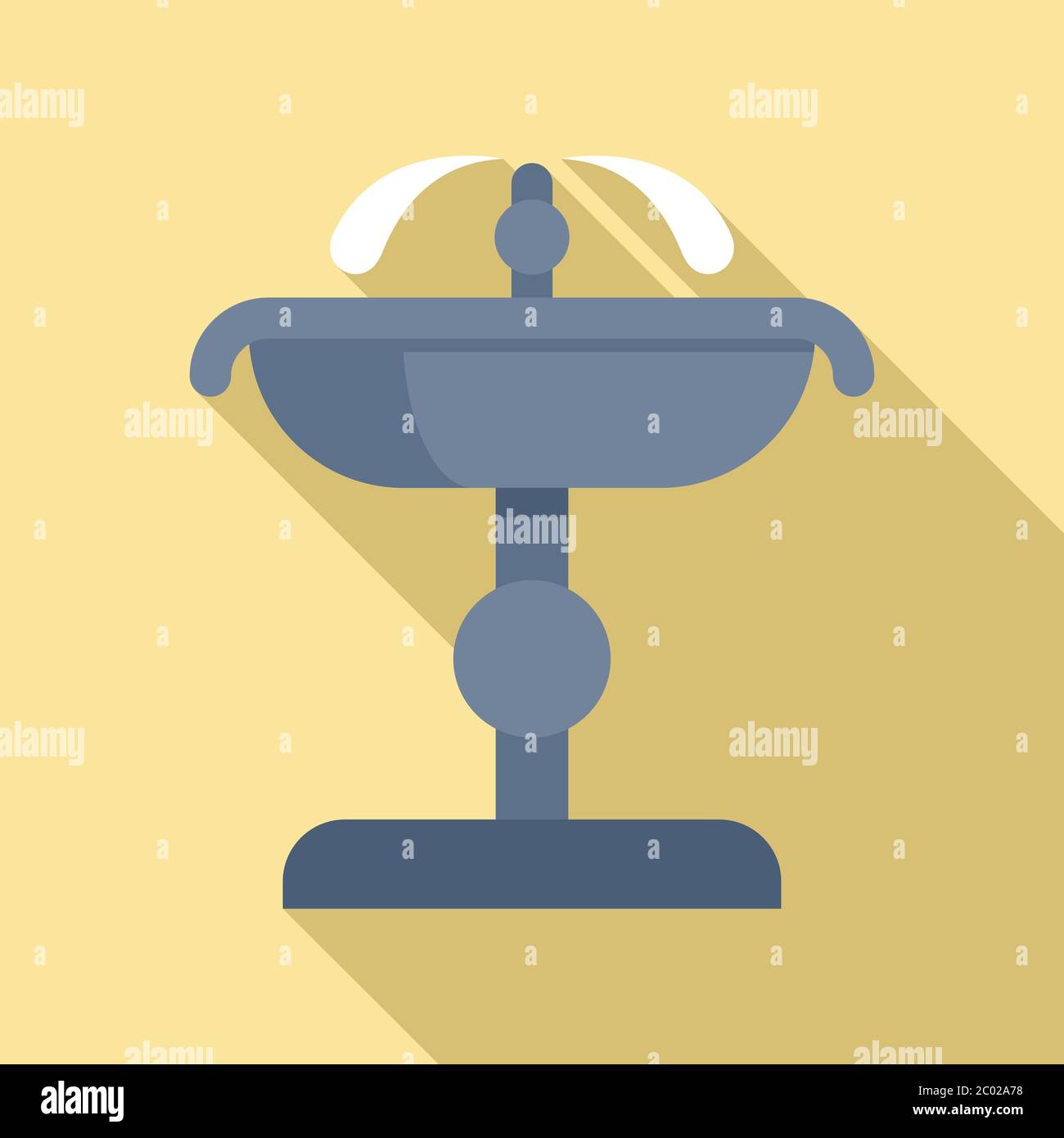 City drinking fountain icon. Flat illustration of city drinking ...