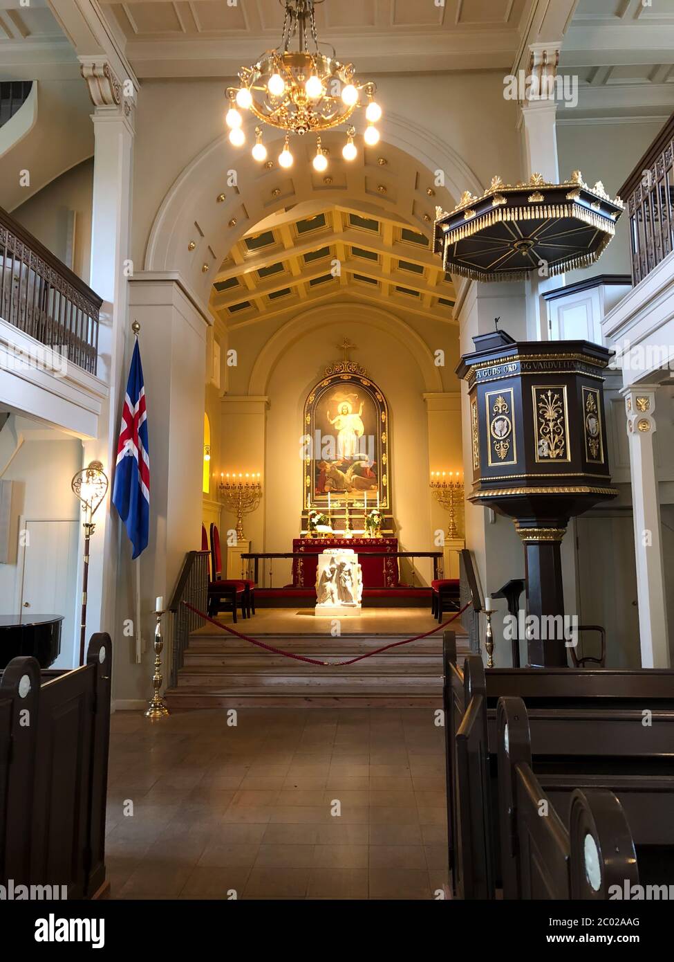 Reykjavik, Iceland - July 02, 2018: Domkirkjan - Reykjavik Lutheran ...