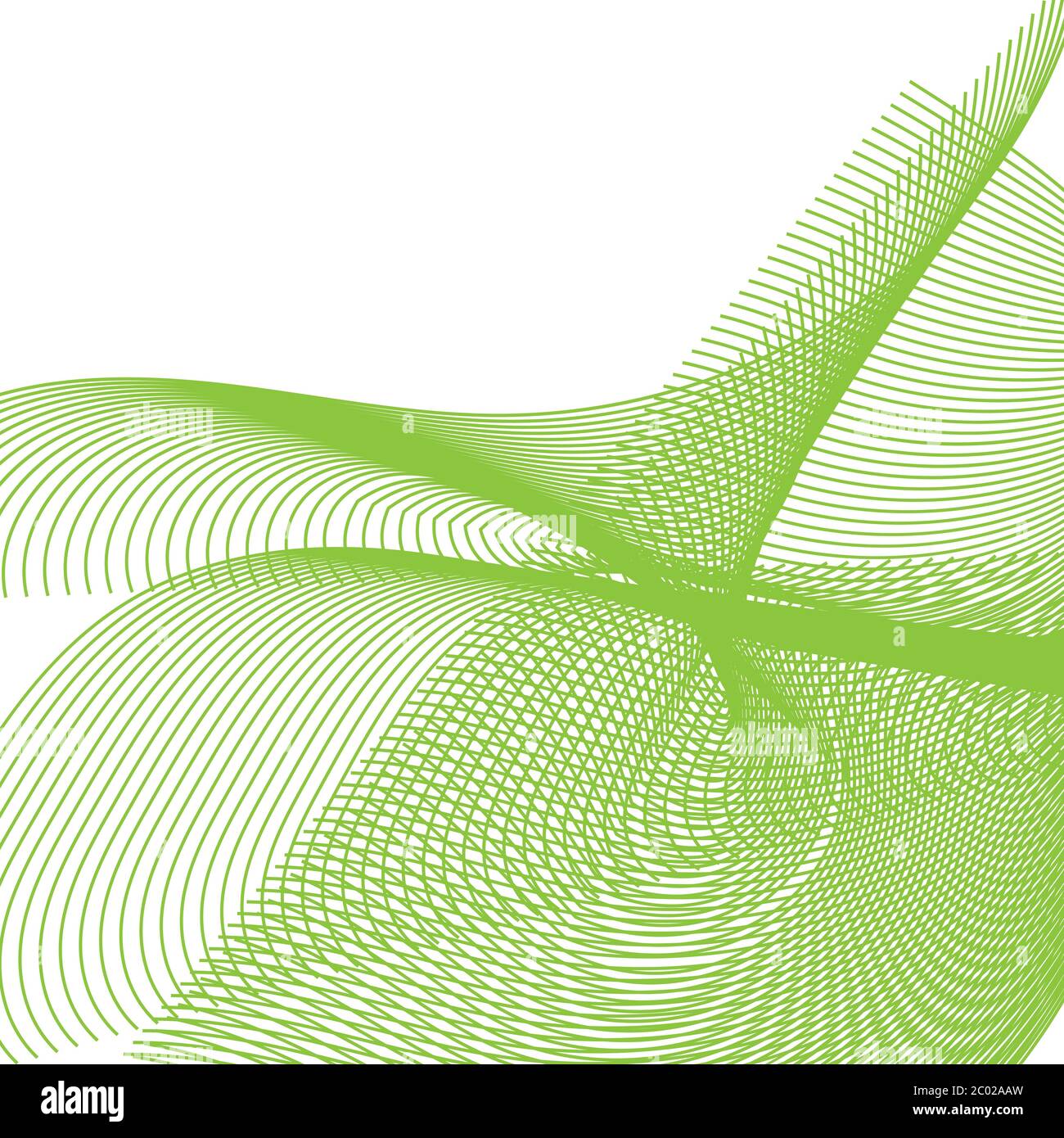 Abstract green Wave. template with blend shapes. Vector illustration ...