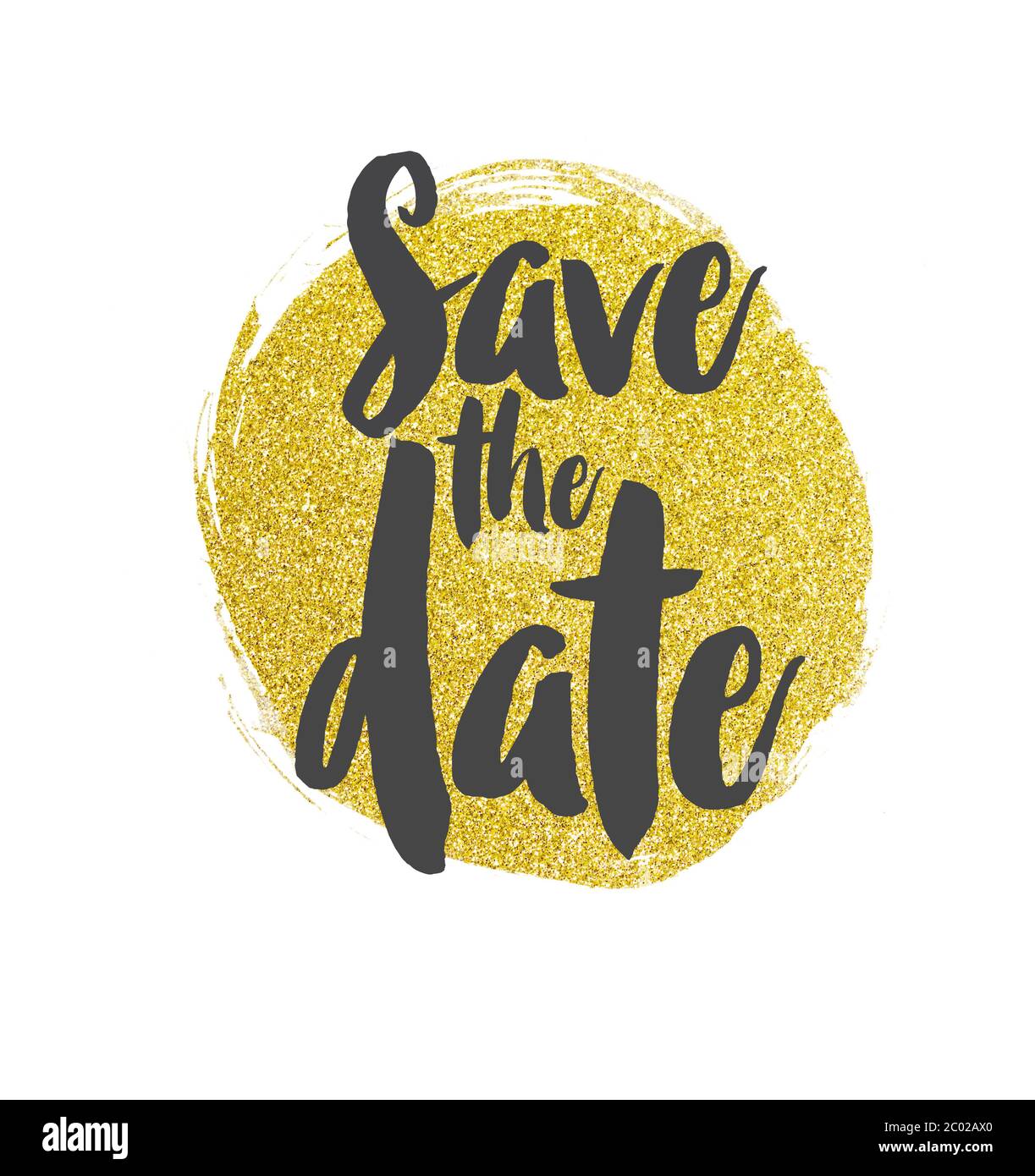 Save date gold text Cut Out Stock Images & Pictures - Alamy