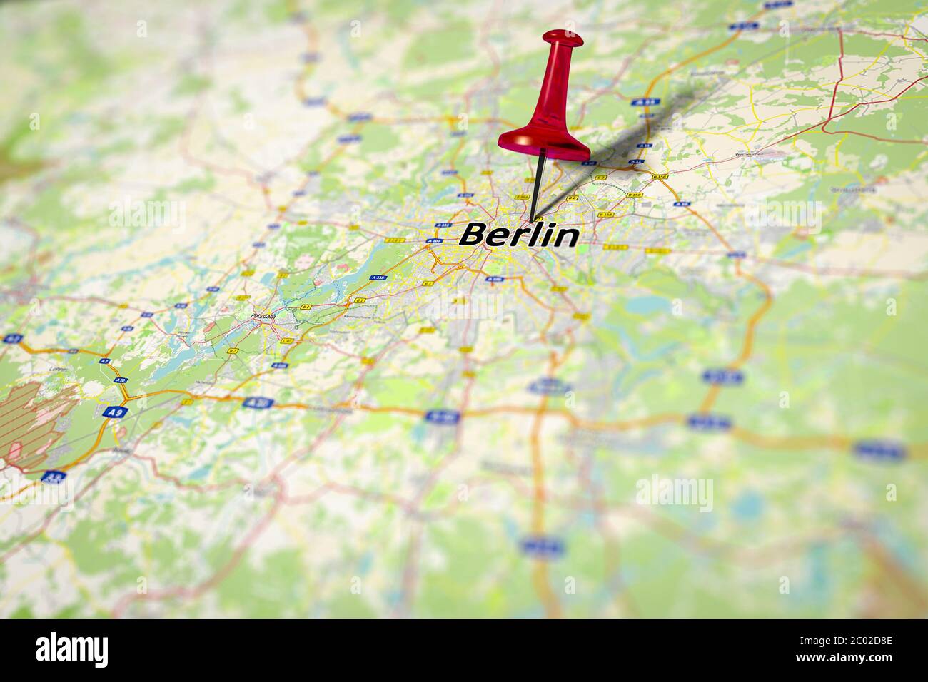 Berlin road map hi-res stock photography and images - Alamy