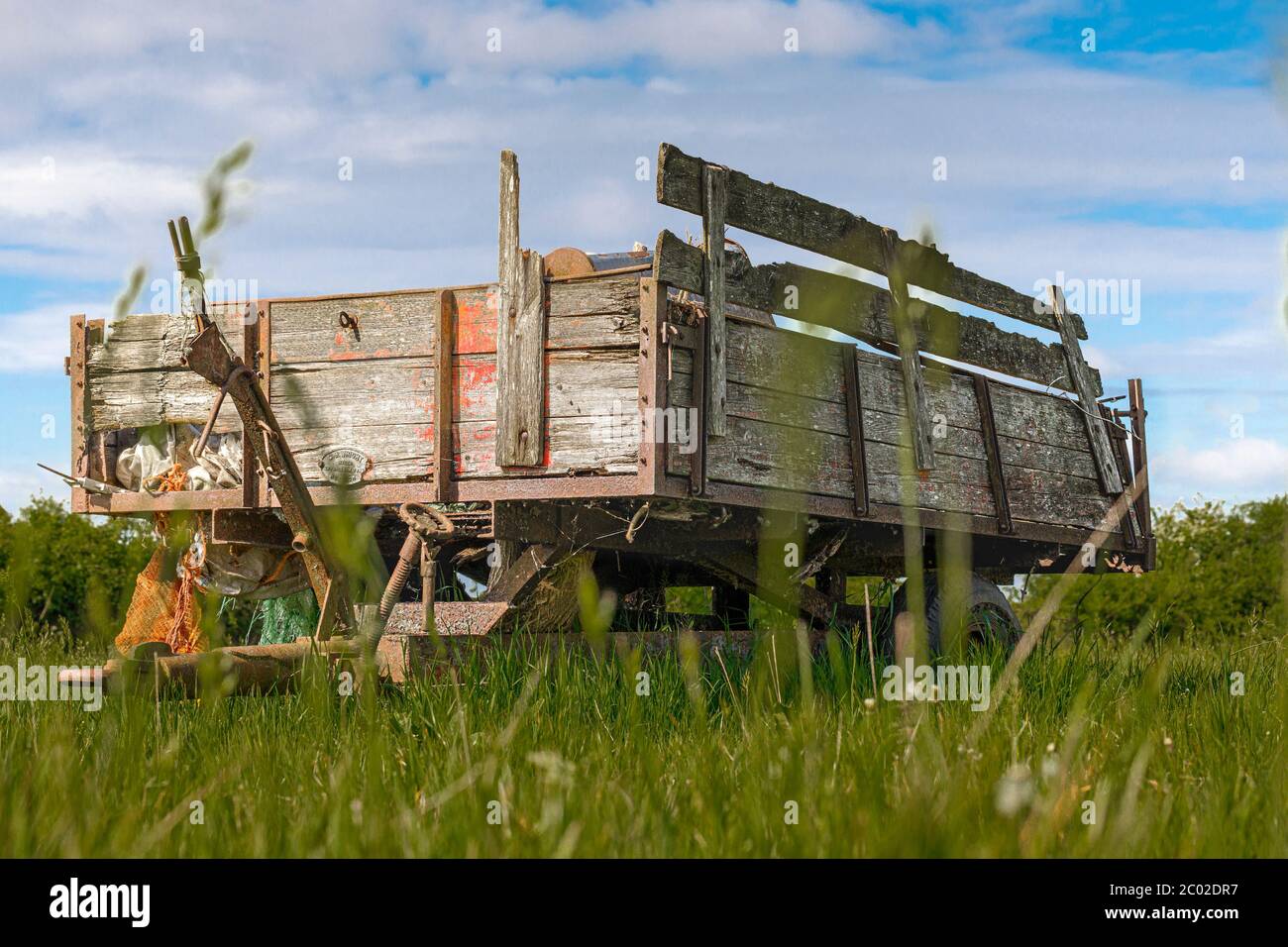 old wooden decaling trailer Stock Photo - Alamy