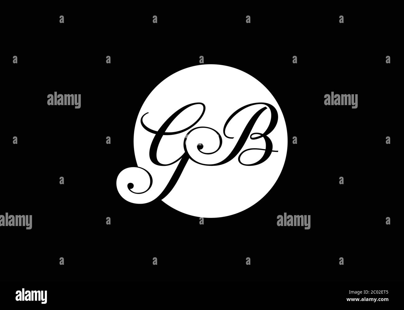 Initial Monogram Letter GB Logo Design Vector Template. GB Letter Logo ...