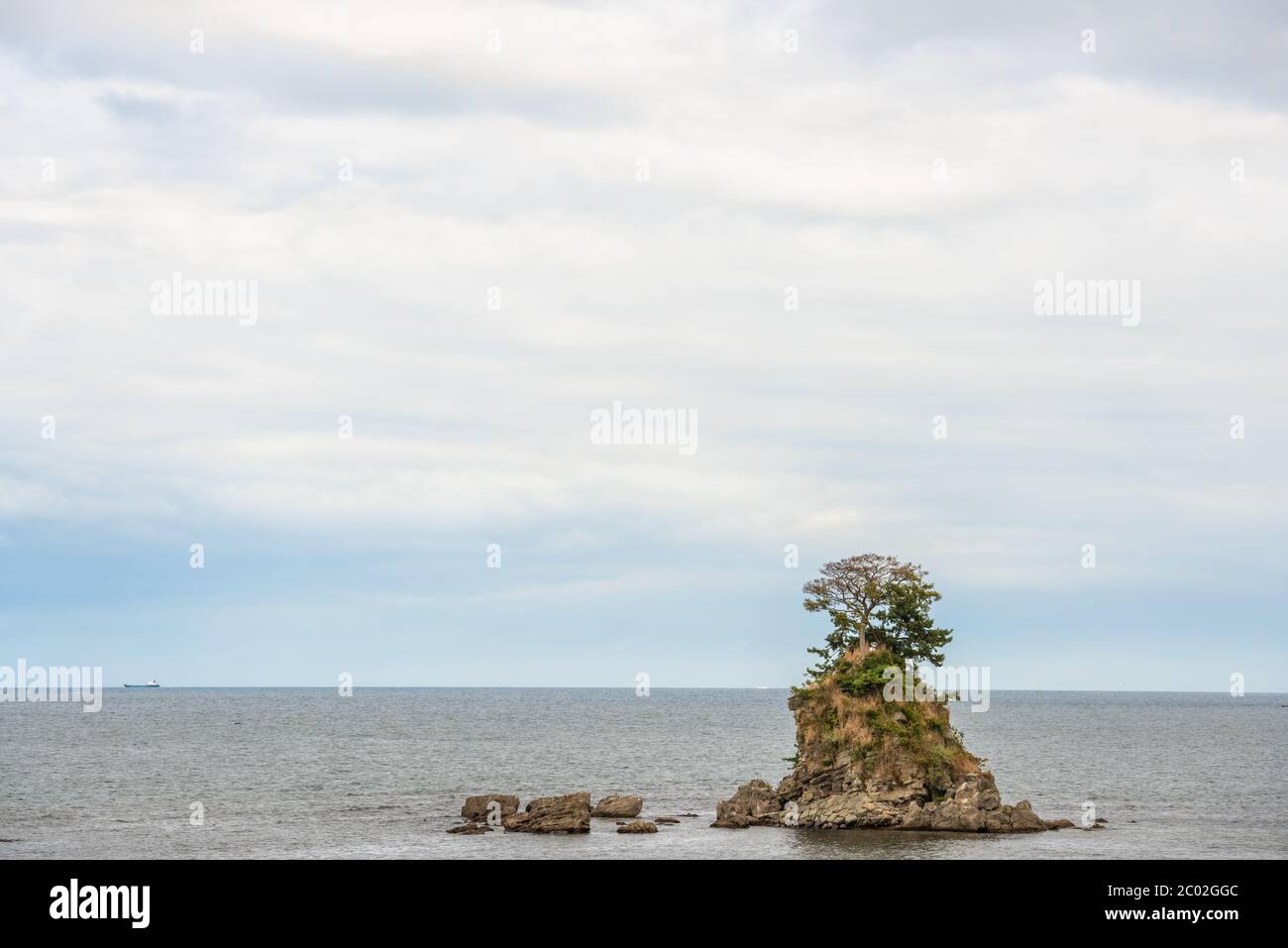 Toyama Bay is a bay located on the Amaharashi Coast,Onnaiwa Rock is a ...