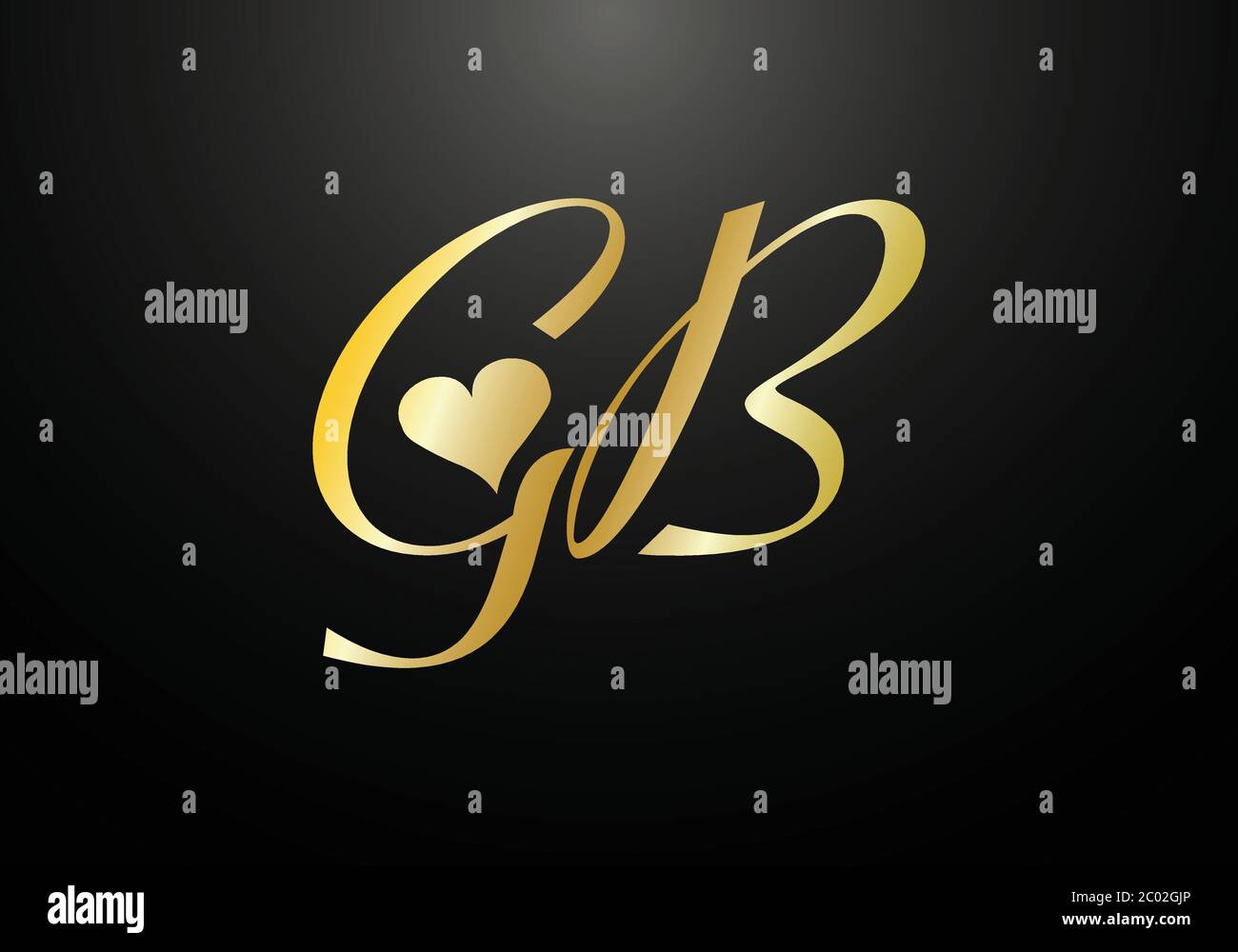 Initial Monogram Letter GB Logo Design Vector Template. GB Letter Logo ...