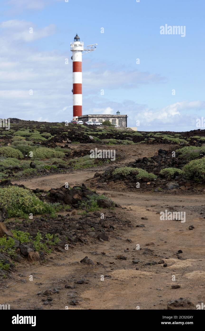 Lighthouse at Punta Abona Stock Photo - Alamy