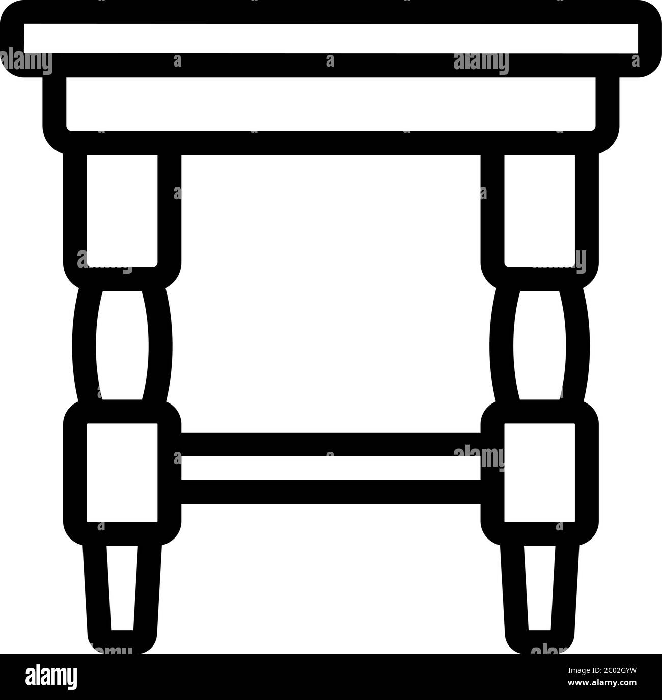 night stand shelf icon vector outline illustration Stock Vector Image ...