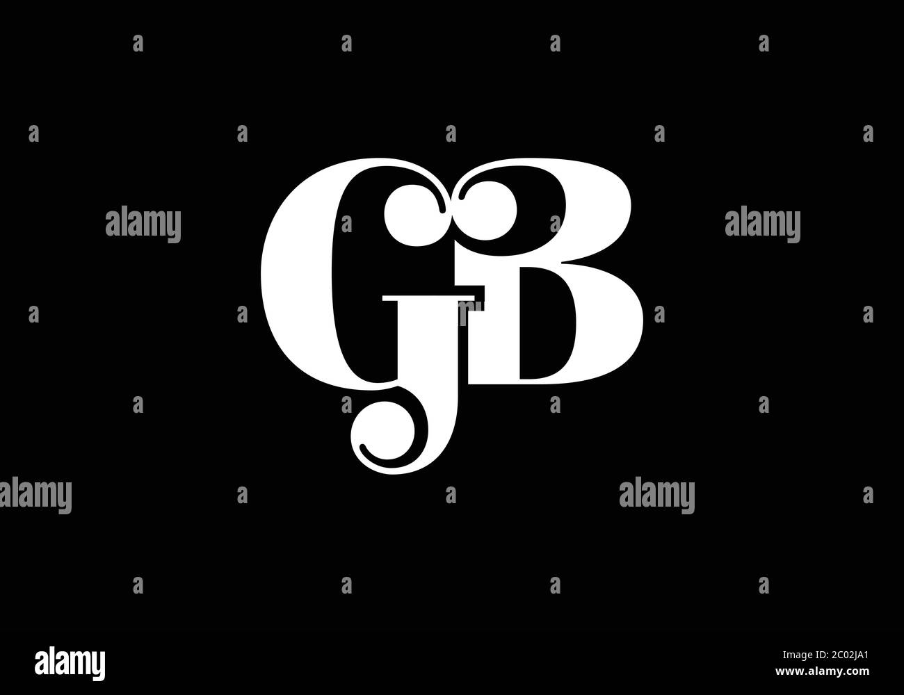 Initial Monogram Letter GB Logo Design Vector Template. GB Letter Logo ...