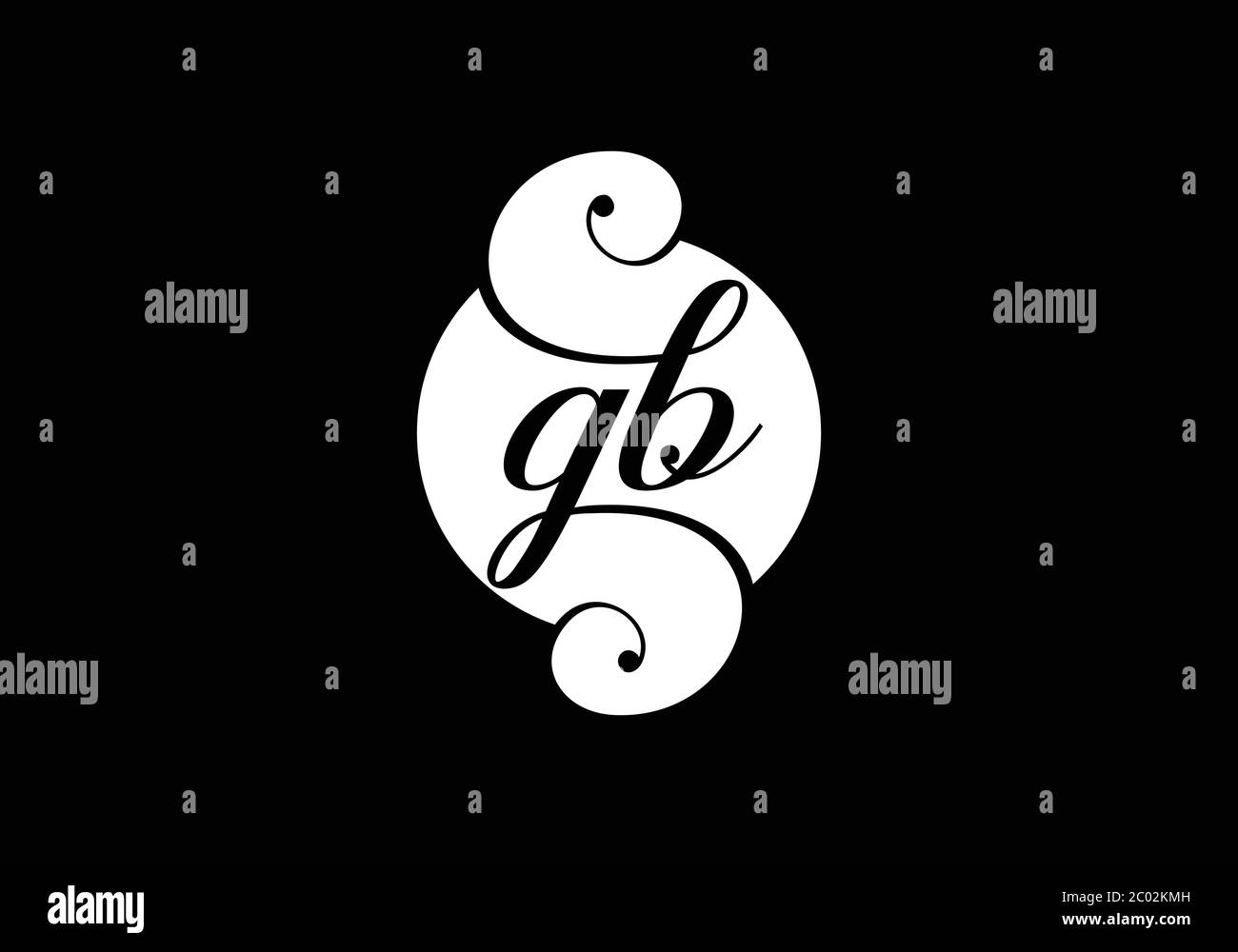 Initial Monogram Letter GB Logo Design Vector Template. GB Letter Logo ...