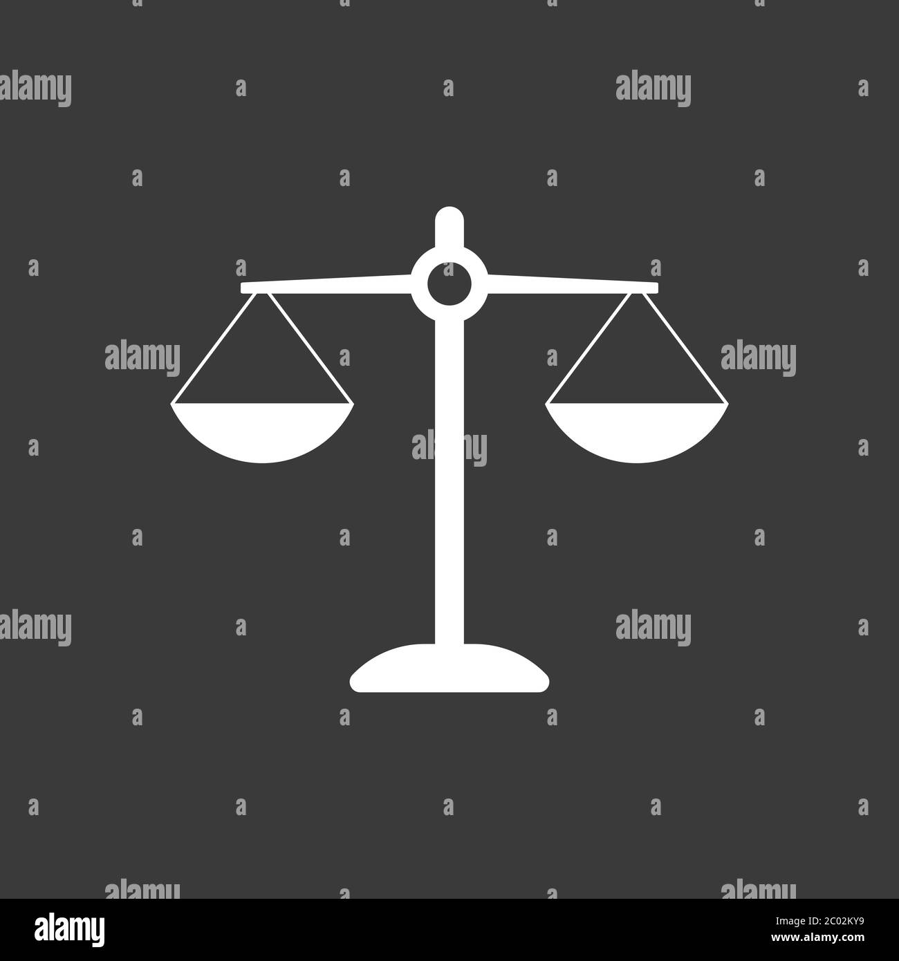Scales icon. Scales of justice vector icon. Court of law symbol Stock ...