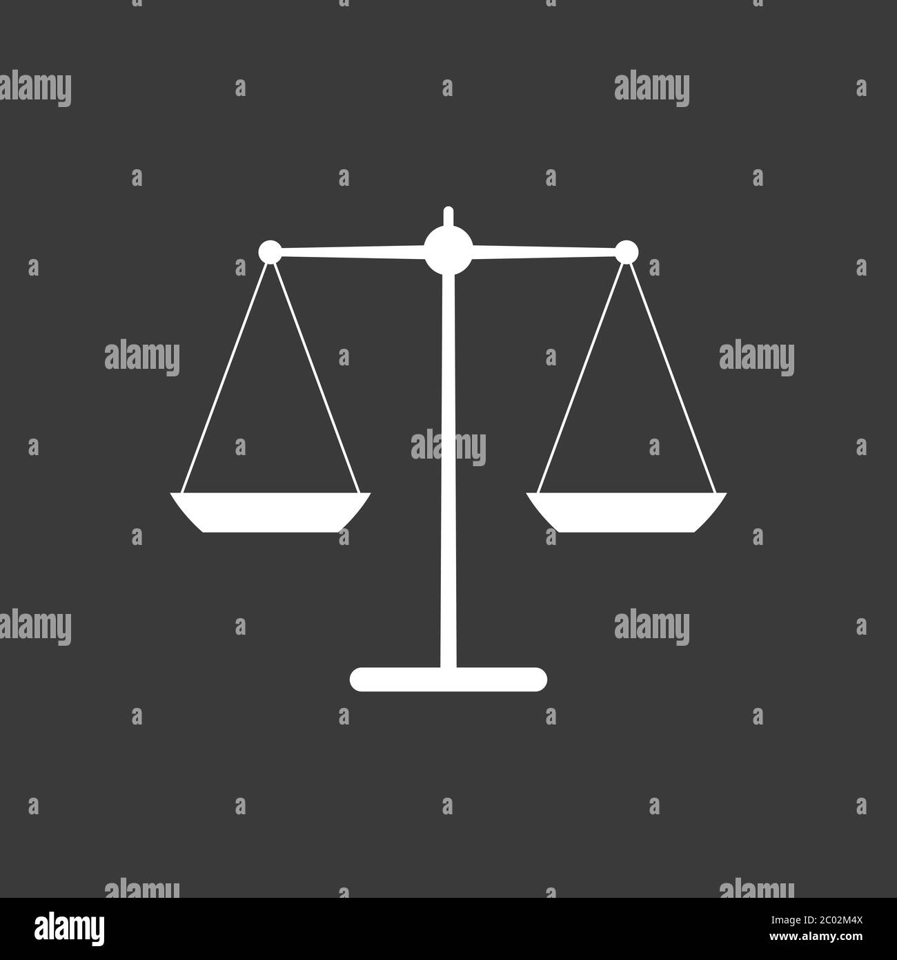 Scales icon. Scales of justice vector icon. Court of law symbol Stock ...