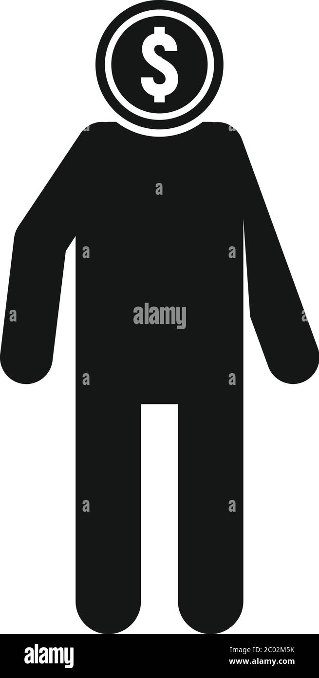 Broker money man icon. Simple illustration of broker money man vector ...