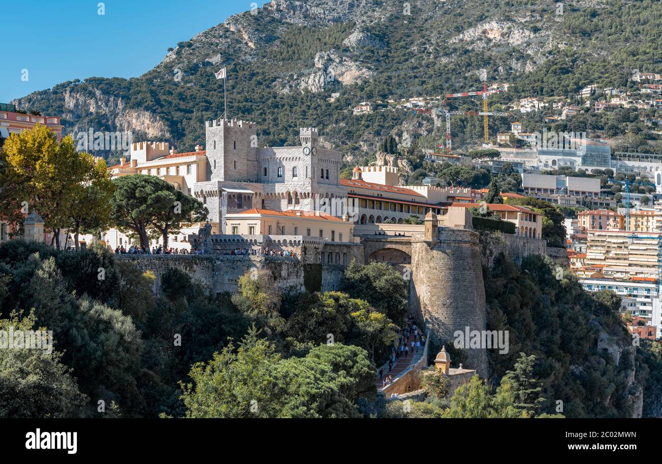 Panorama of historical architecture on the hill of Prince’s palace site ...