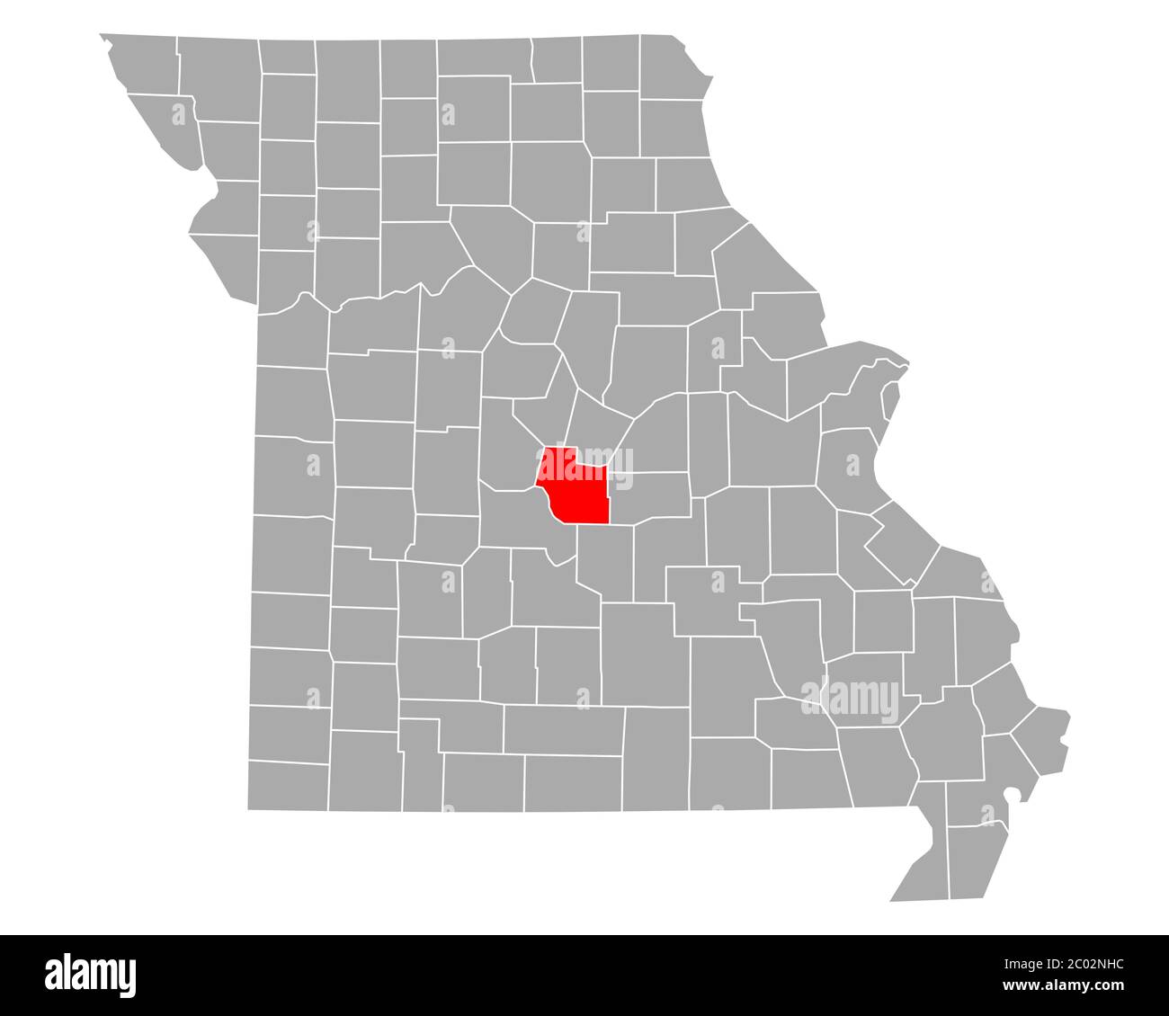 Map of Miller in Missouri Stock Photo - Alamy