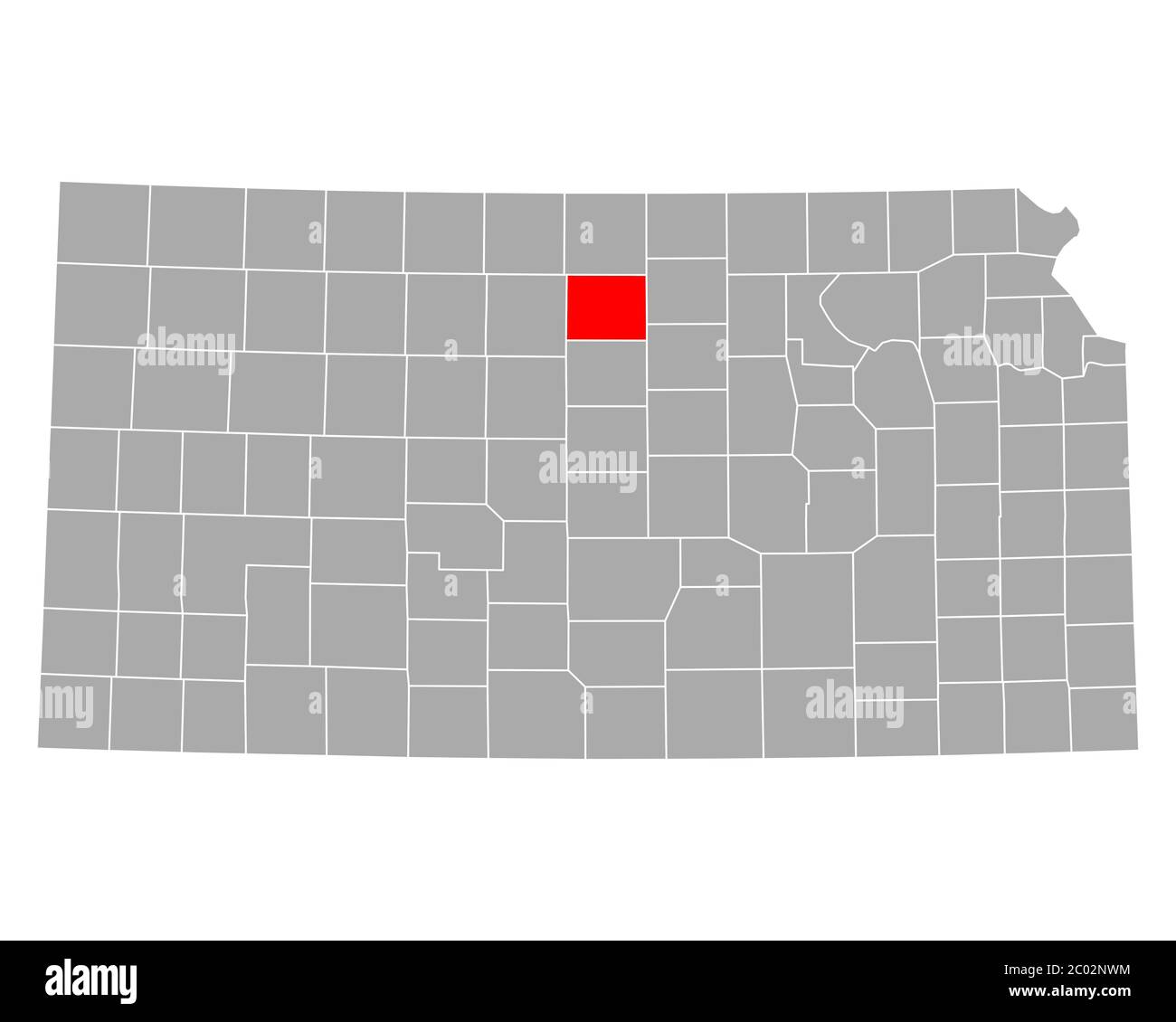 Map of Mitchell in Kansas Stock Photo - Alamy