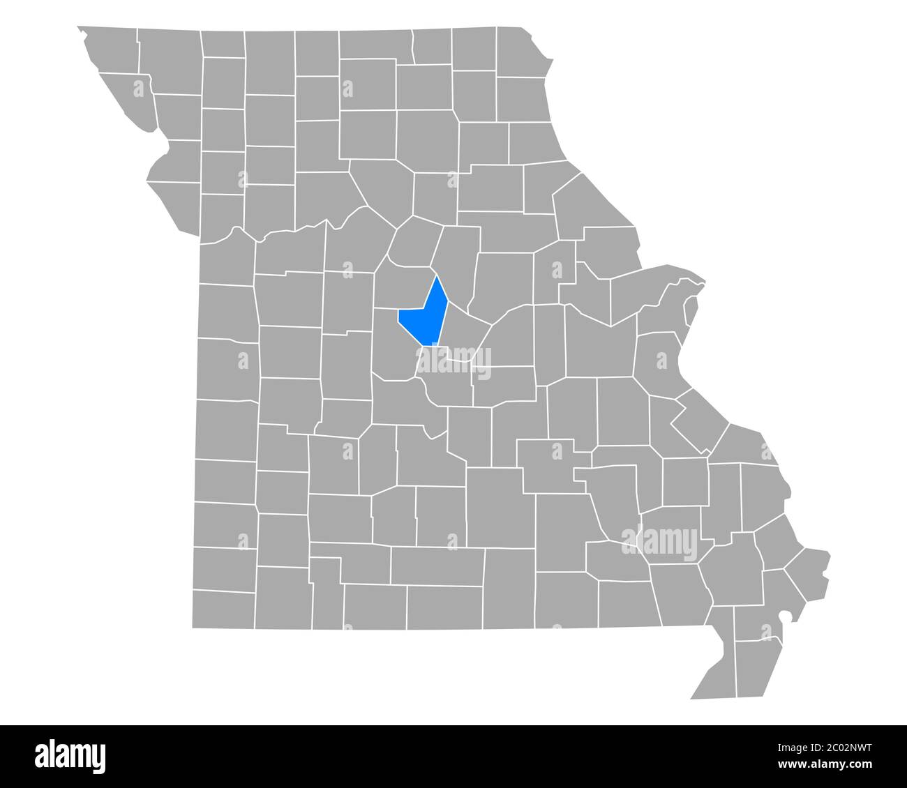 Map of Moniteau in Missouri Stock Photo - Alamy