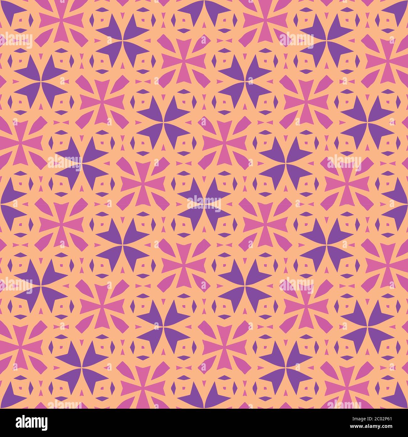 Beautiful geometric mosaic flower vector pattern background Stock ...