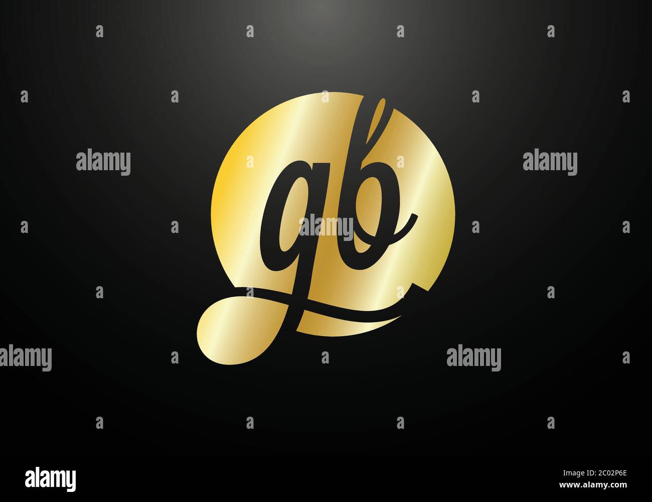 Initial Monogram Letter GB Logo Design Vector Template. GB Letter Logo ...