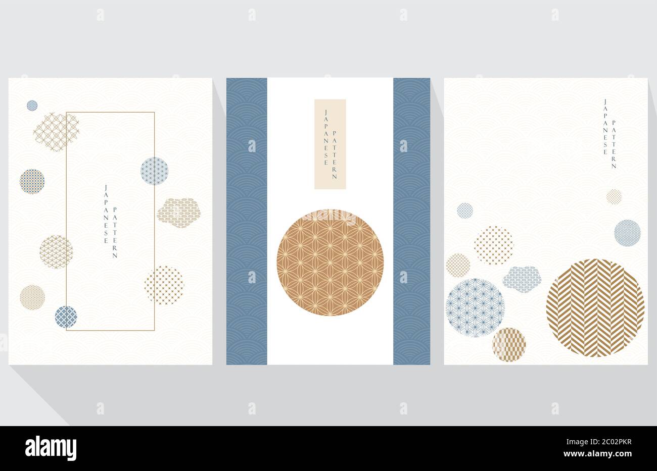 Geometric template with Japanese pattern vector. Abstract background ...