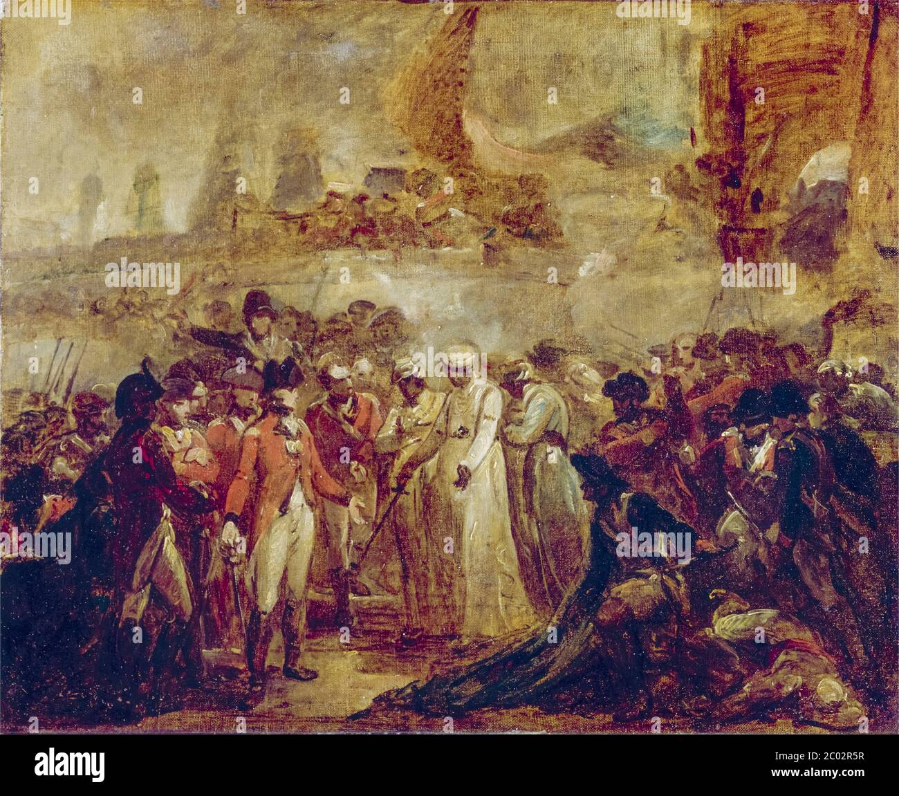 The Surrender of the Two Sons of Tipu Sahib, Sultan of Mysore, (Tipu ...