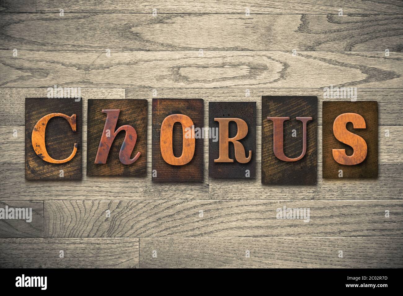 Chorus Concept Wooden Letterpress Type Stock Photo - Alamy