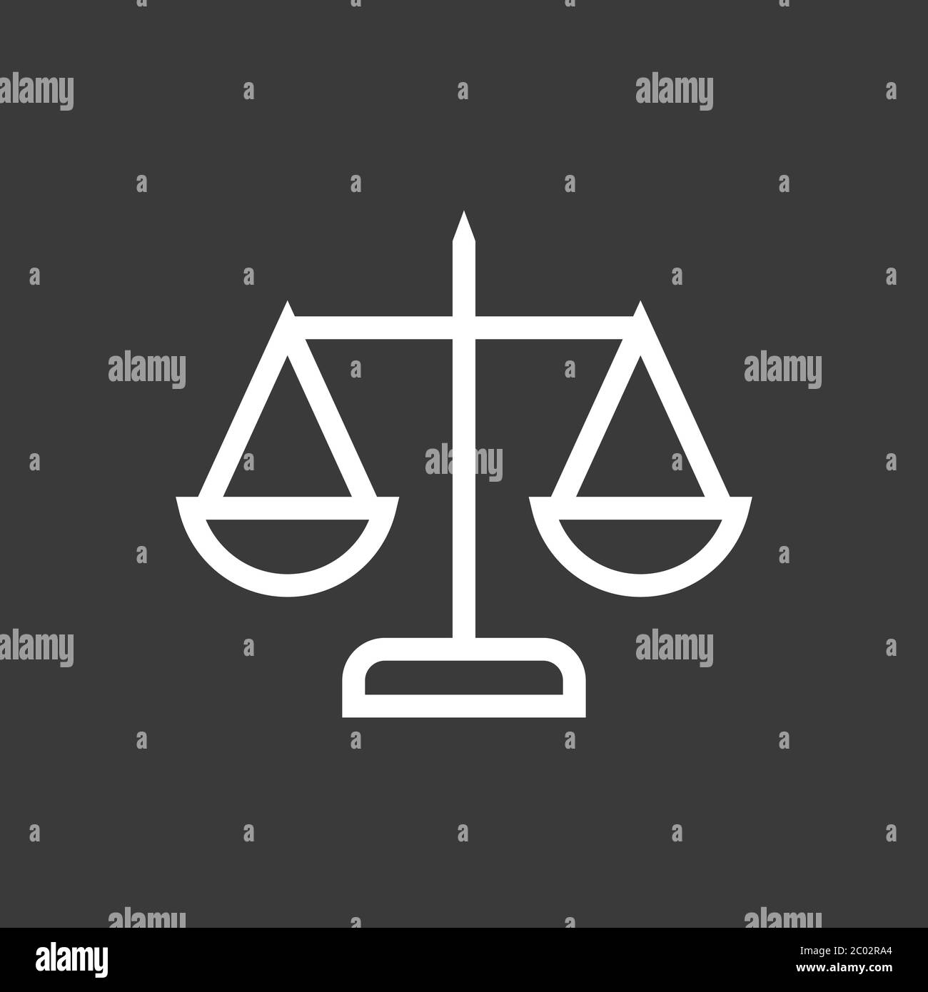 Scales icon. Scales of justice vector icon. Court of law symbol Stock ...