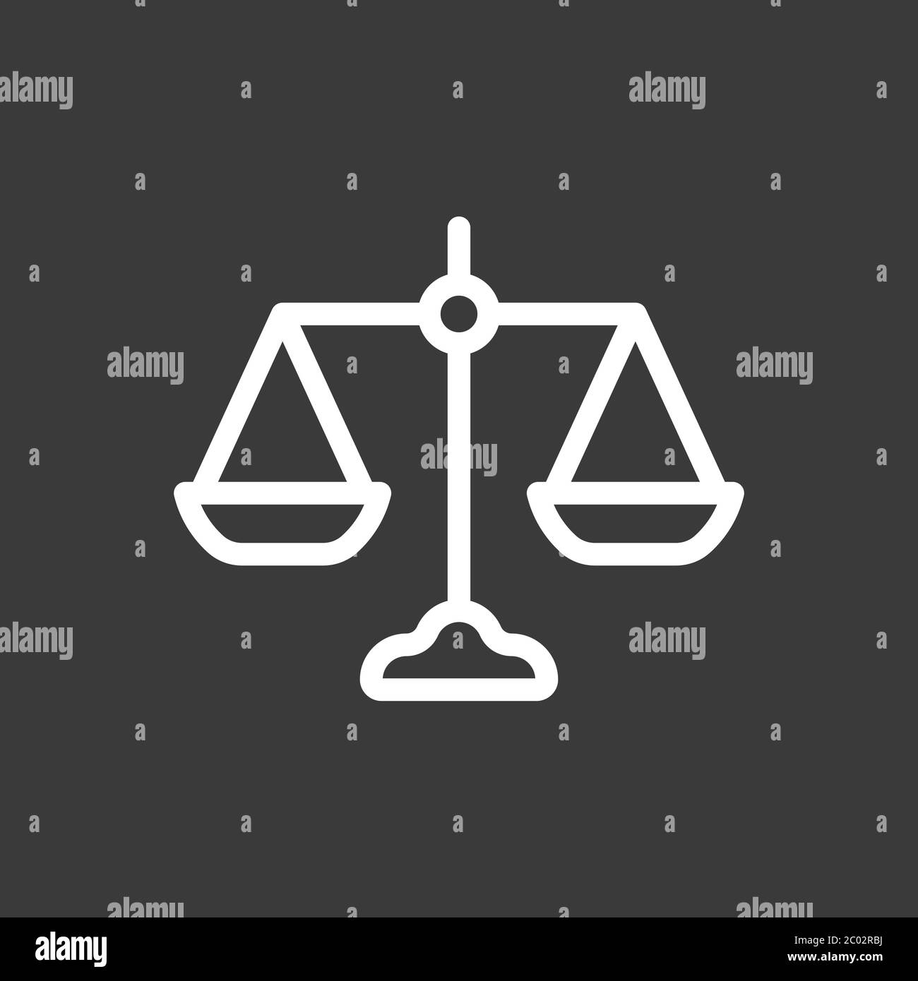 Scales icon. Scales of justice vector icon. Court of law symbol Stock ...