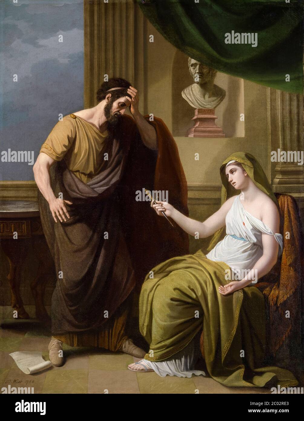 Paetus and Arria, painting by Benjamin West, 1766 Stock Photo - Alamy