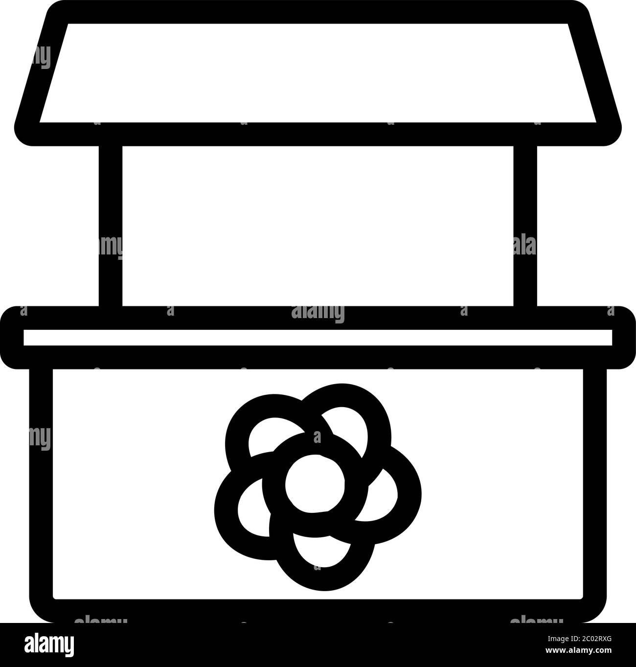 flower shop counter icon vector outline illustration Stock Vector Image ...