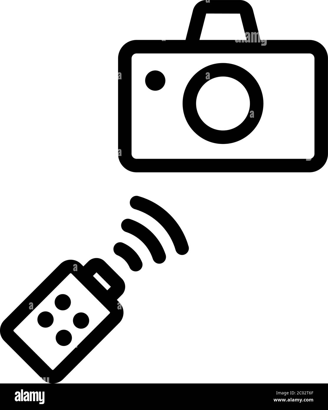 photo camera remote control icon vector outline illustration Stock ...