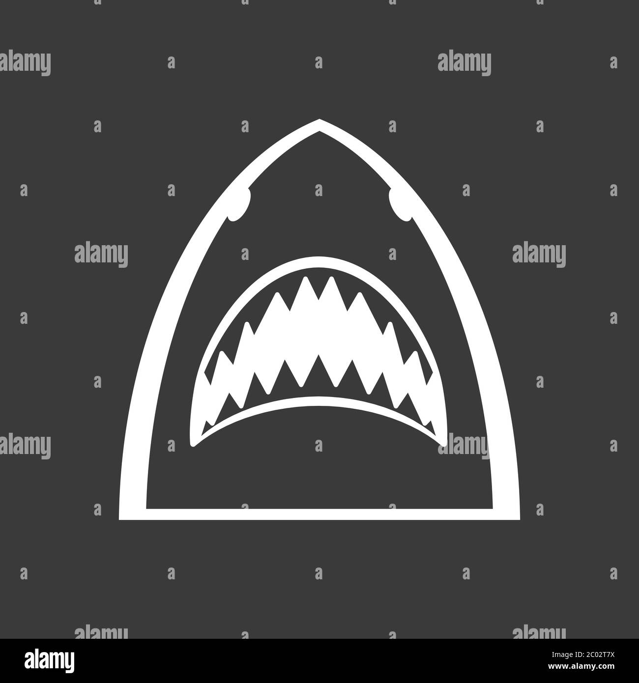 Shark icon. Sea and Ocean Animal symbol isolated on background Stock ...