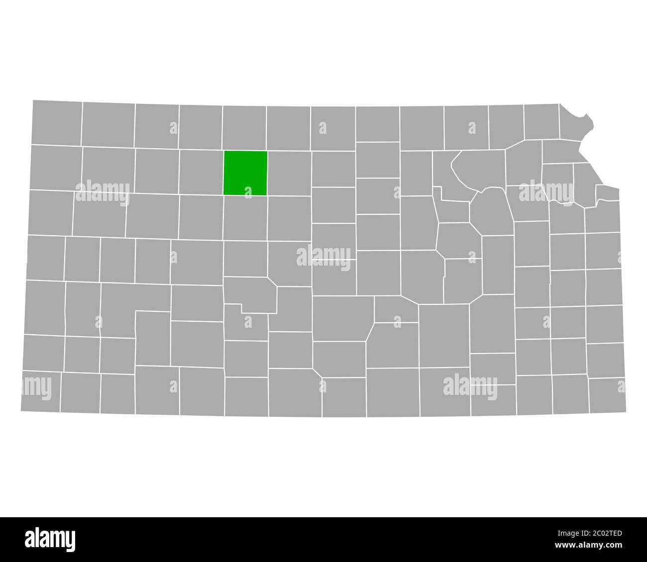 Map of Rooks in Kansas Stock Photo - Alamy