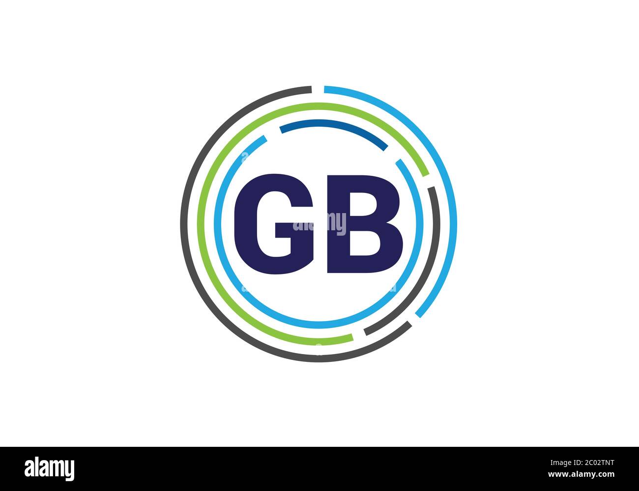 Initial Monogram Letter GB Logo Design Vector Template. GB Letter Logo ...