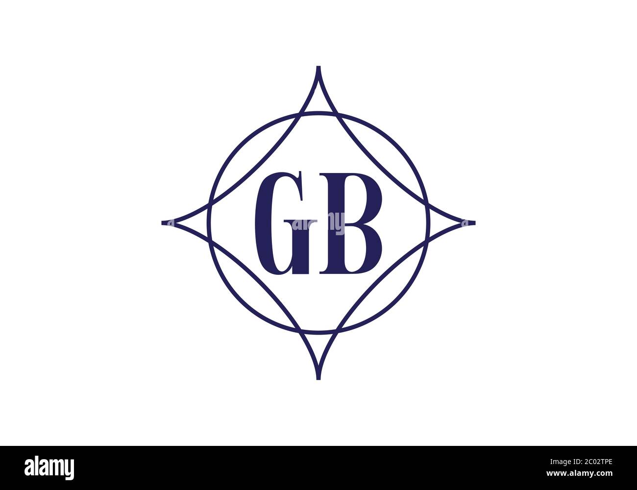 Initial Monogram Letter GB Logo Design Vector Template. GB Letter Logo ...