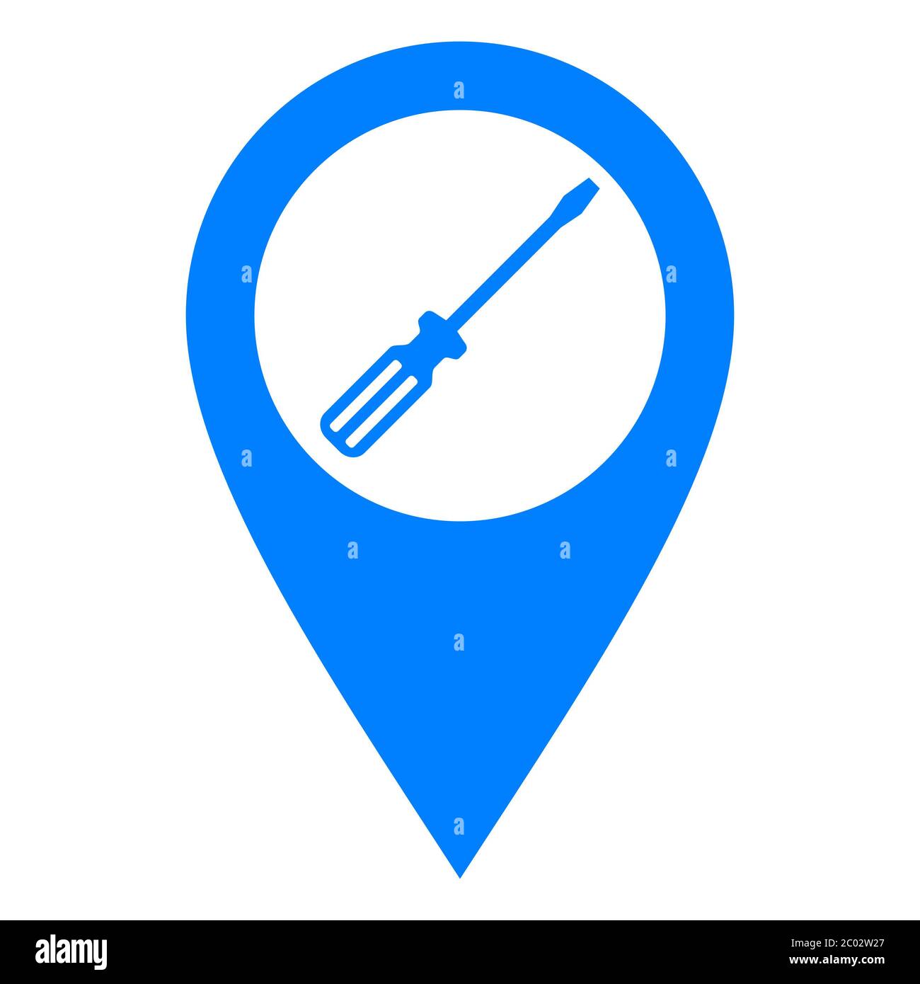 Screwdriver and location pin Stock Photo - Alamy