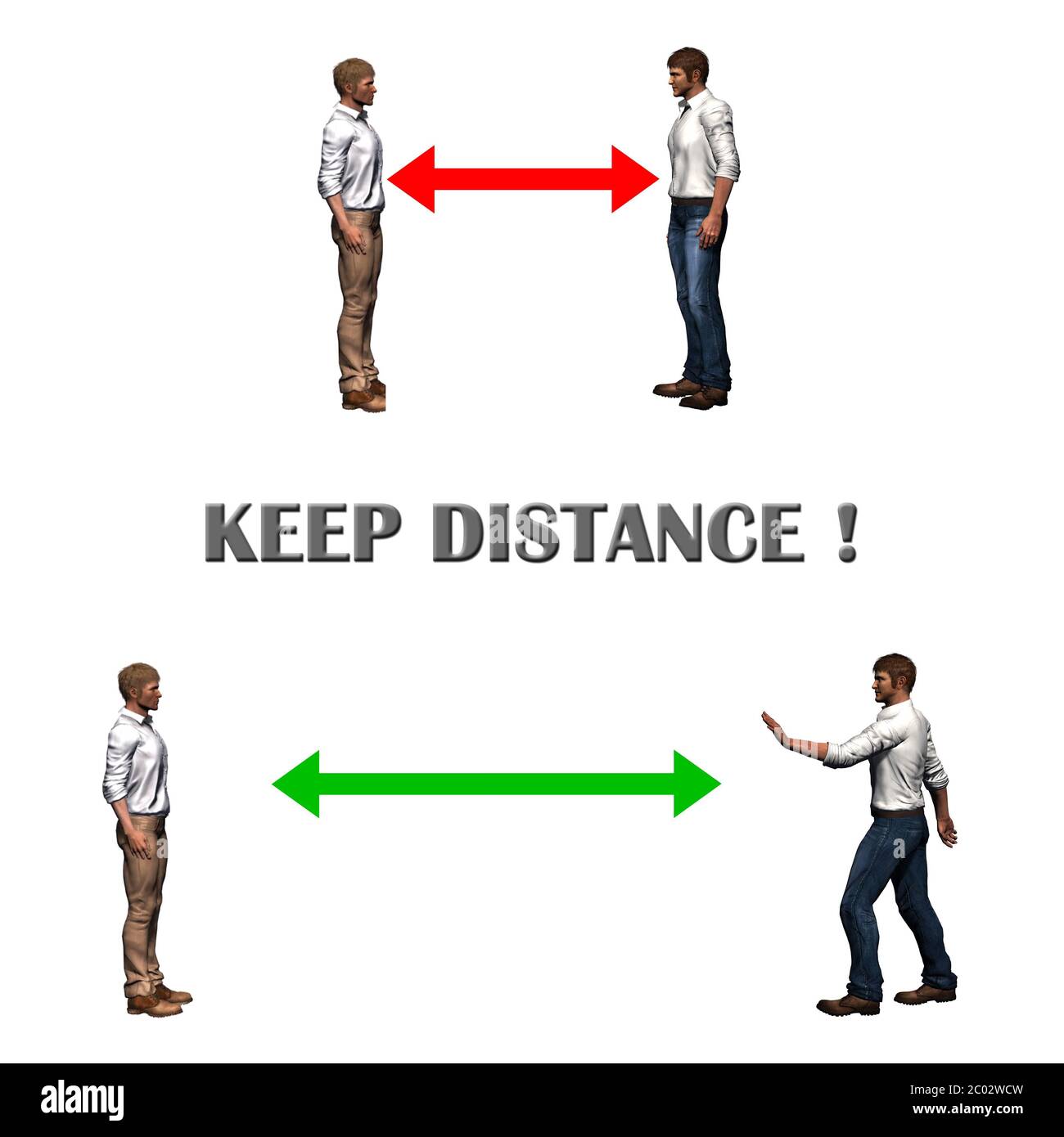 keep distance - symbolic representation as a information sign with ...