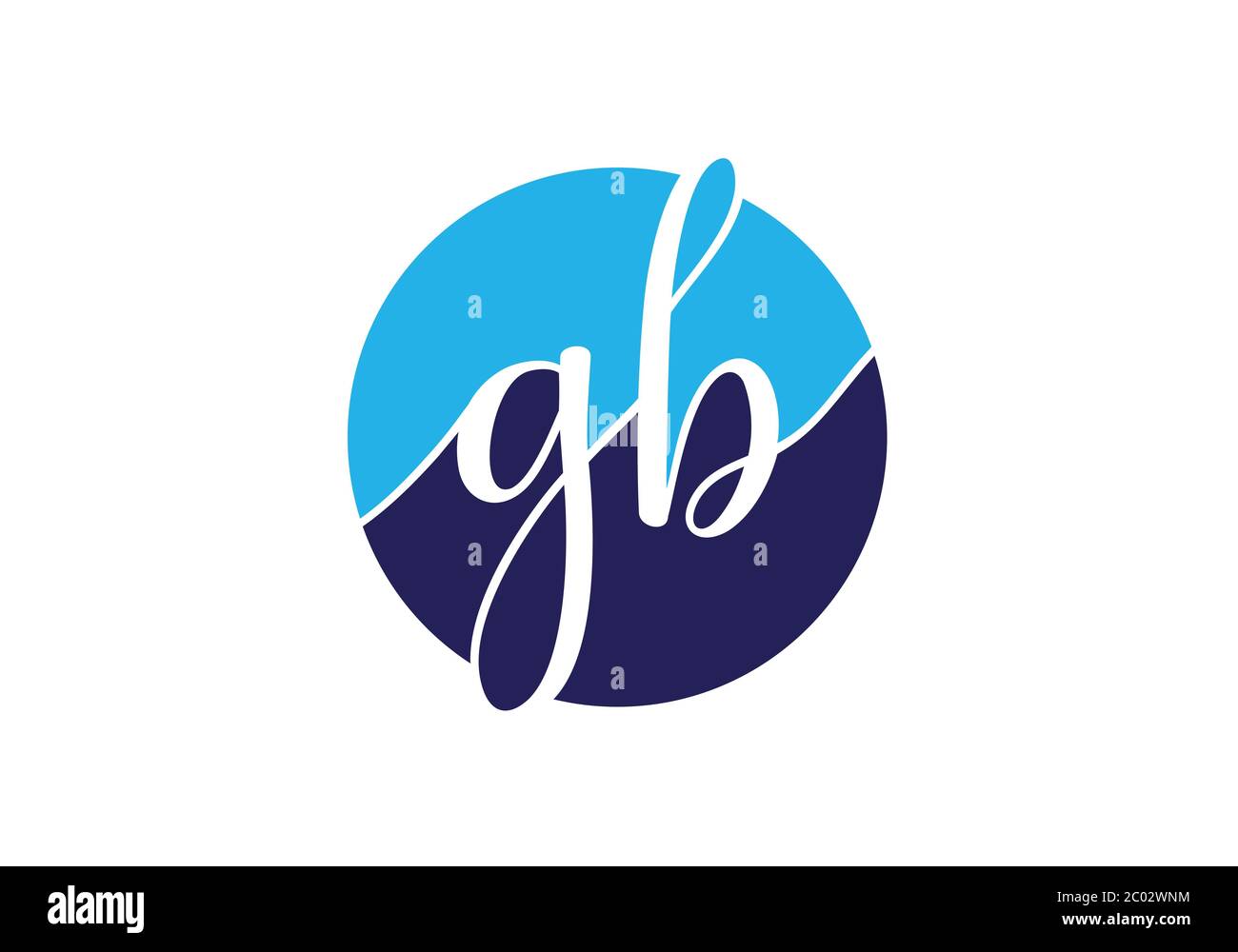 Initial Monogram Letter GB Logo Design Vector Template. GB Letter Logo ...