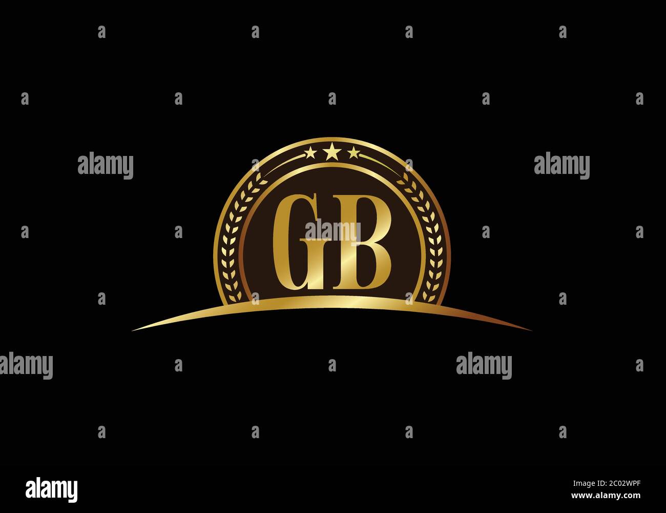 Initial Monogram Letter GB Logo Design Vector Template. GB Letter Logo ...