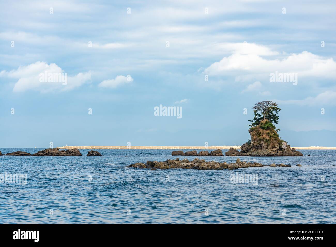 Toyama Bay is a bay located on the Amaharashi Coast,Onnaiwa Rock is a ...