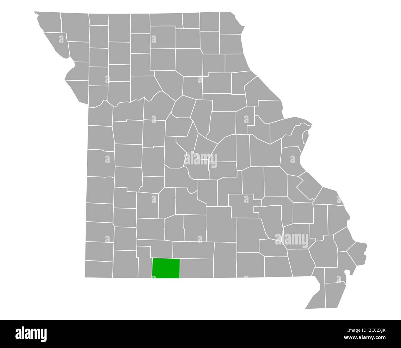 Map of Taney in Missouri Stock Photo - Alamy