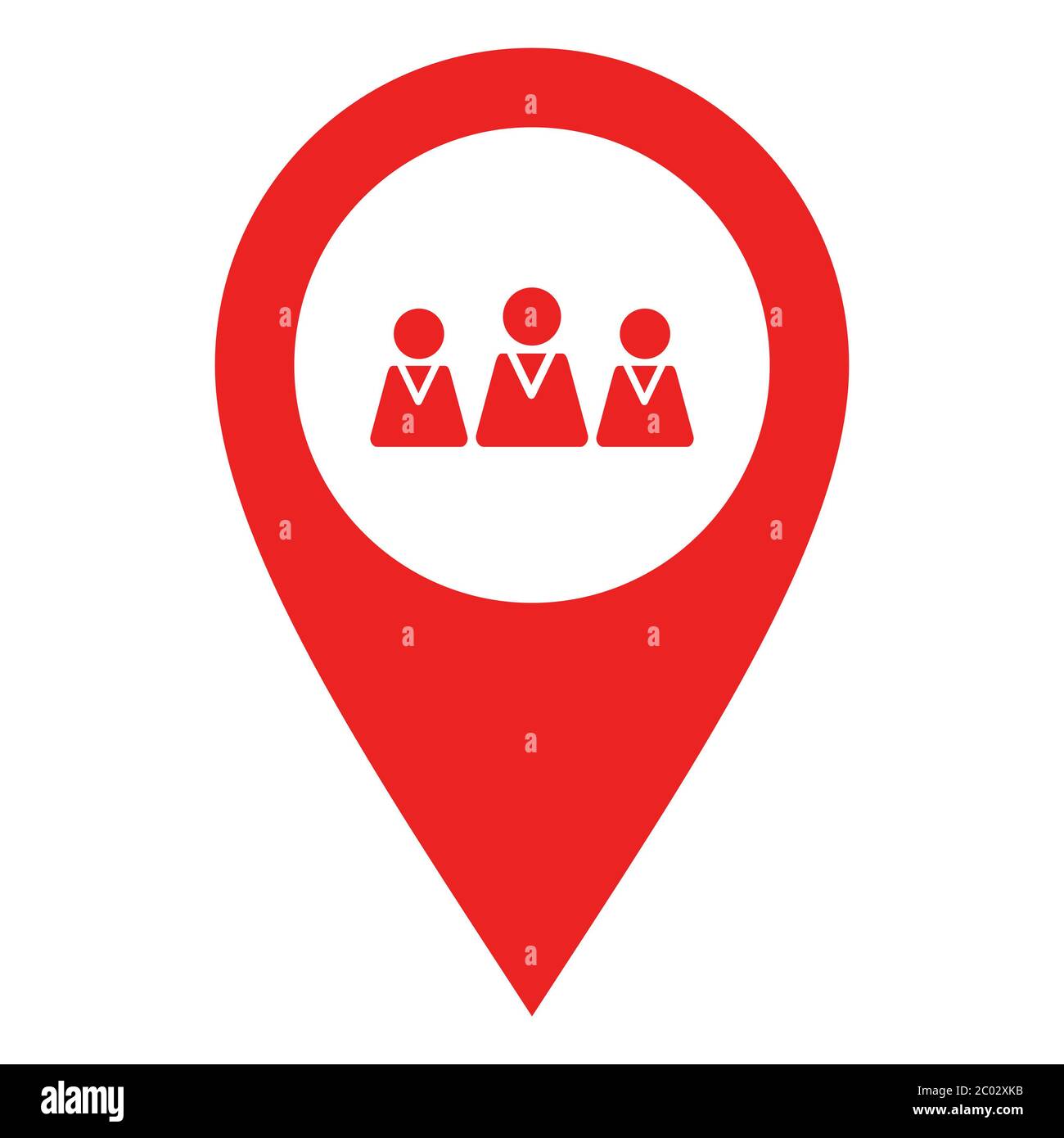 Team and location pin Stock Photo - Alamy