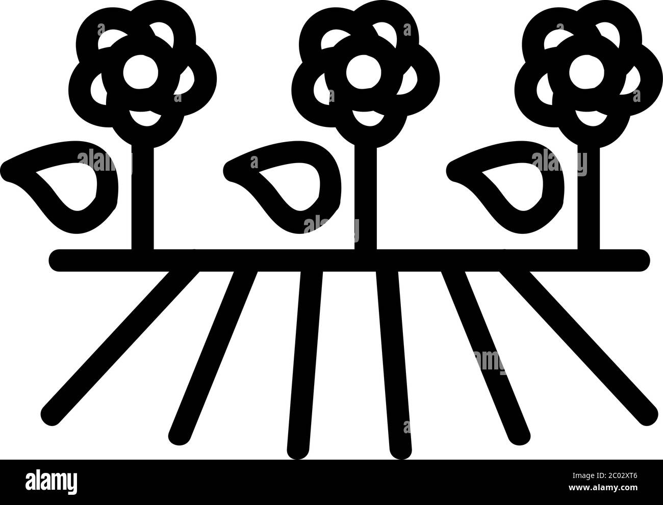 flower plantation icon vector outline illustration Stock Vector Image ...