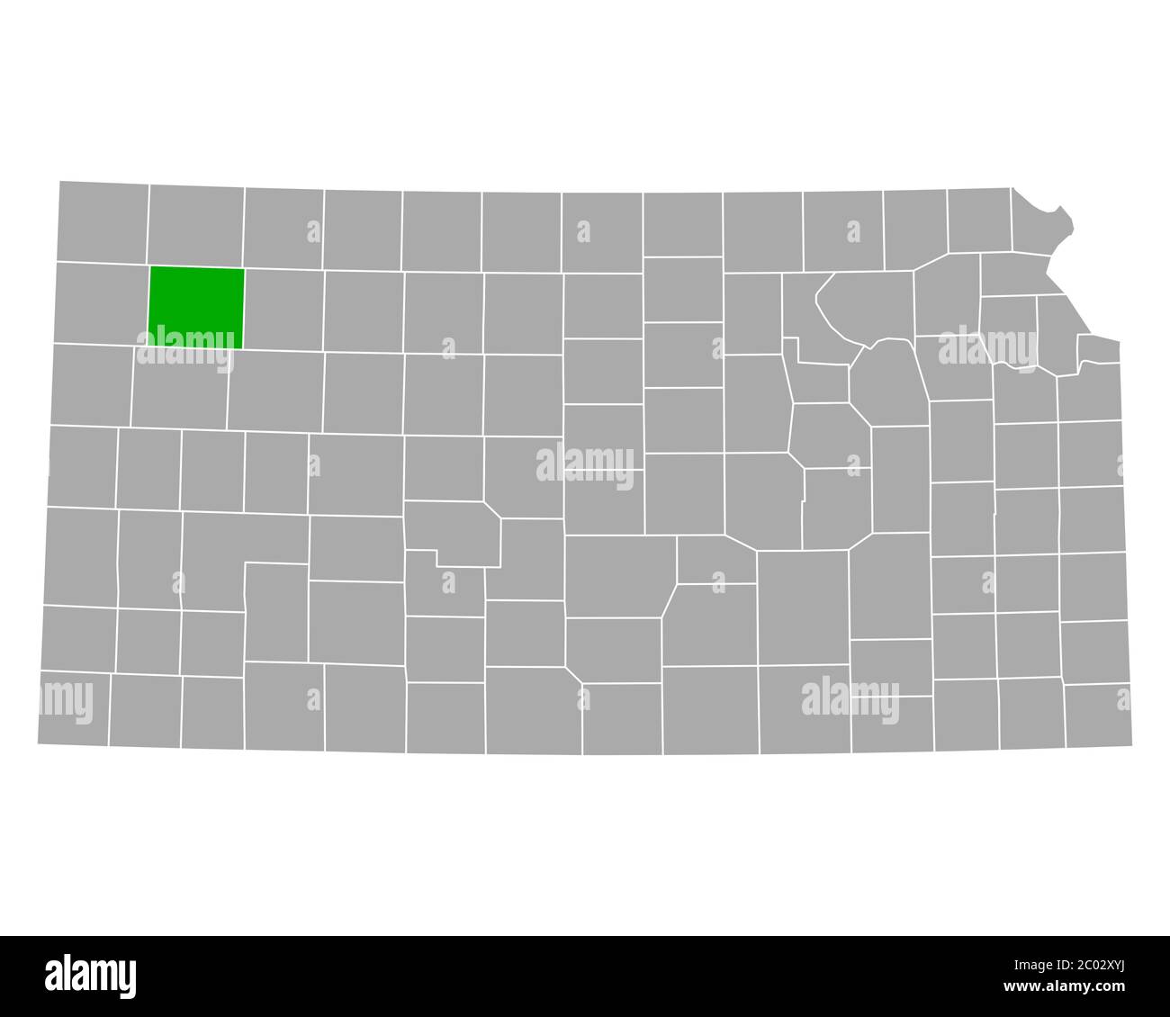 Map of Thomas in Kansas Stock Photo - Alamy