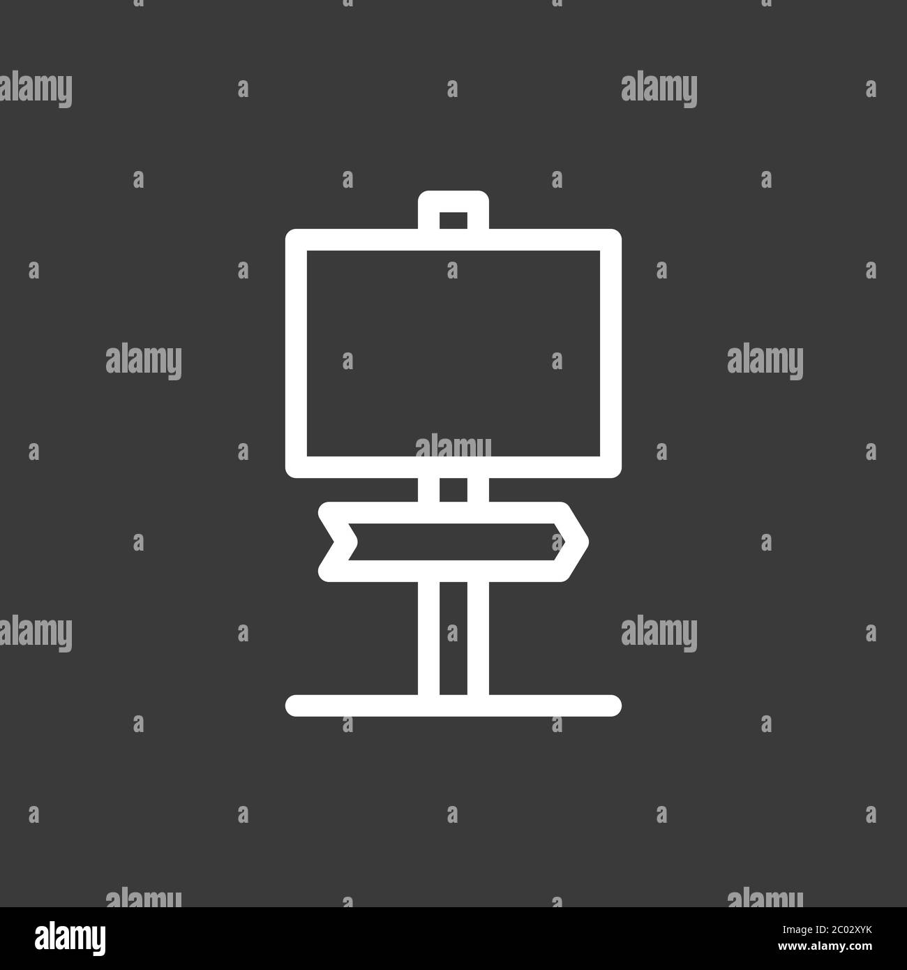 Signage icon. Signboard flat symbol. Illustration isolated on ...
