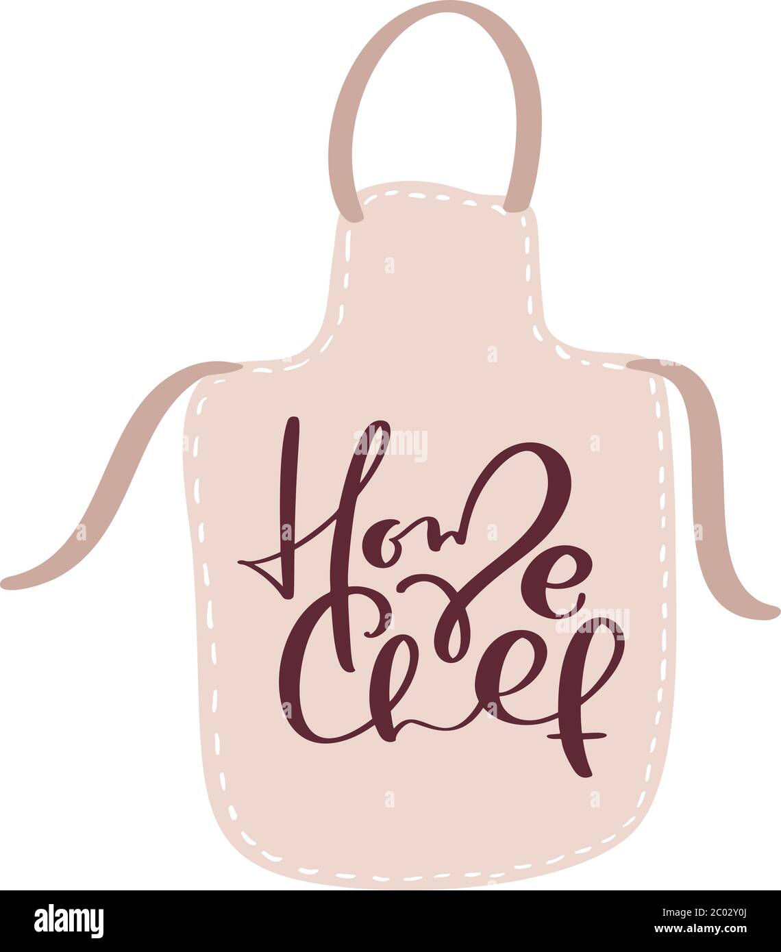 Home Chef calligraphy lettering vector text at the cook apron for logo ...